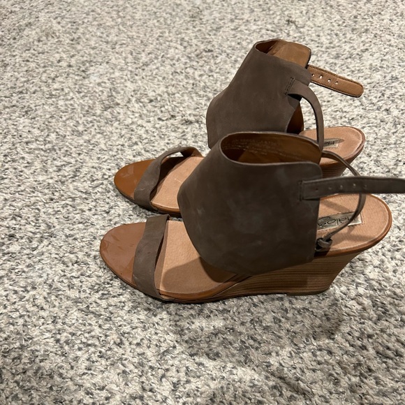 Halogen | Shoes | Halogen Brown Wedge Sandals With Ankle Strap | Poshmark